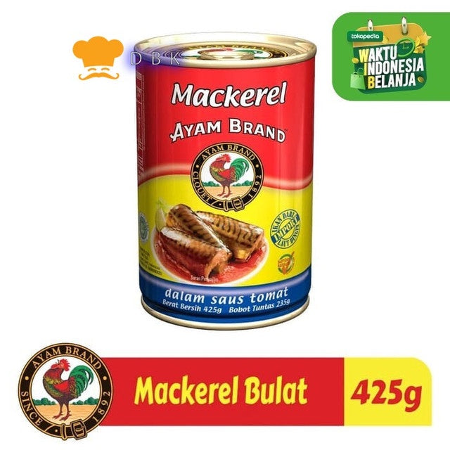 Mackerel Kaleng Saus Tomat Ayam Brand 425gr – PT Distributor Bahan Kuliner