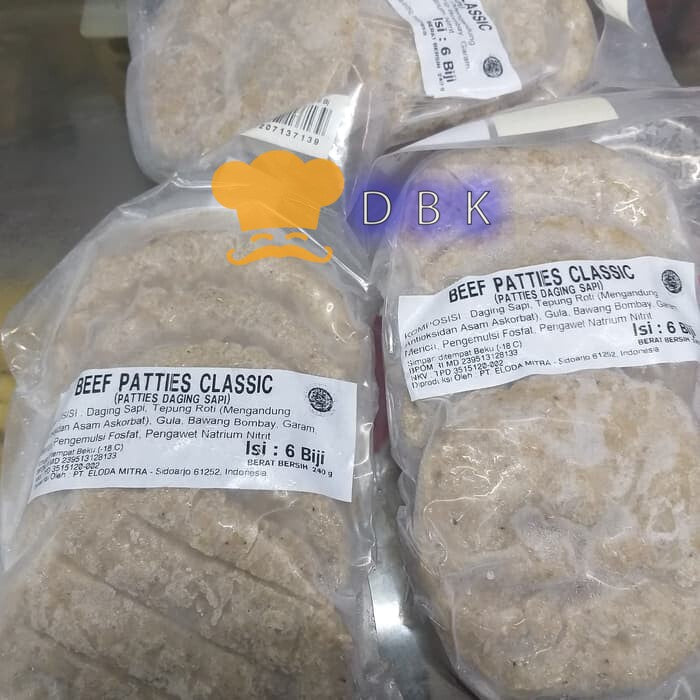 BERNARDI BEEF PATTIES 6s 240gr daging burger sapi classic premium – PT ...